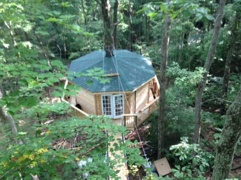 Sleep in the Sky with this Luxury Treehouse - New River Gorge CVB